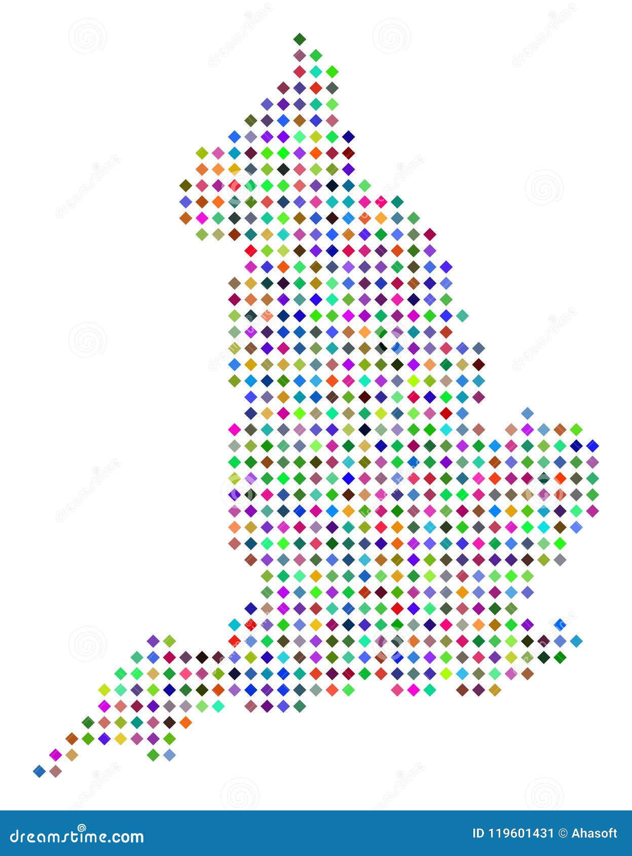 Multi Colored Dotted England Map Stock Vector - Illustration of area ...