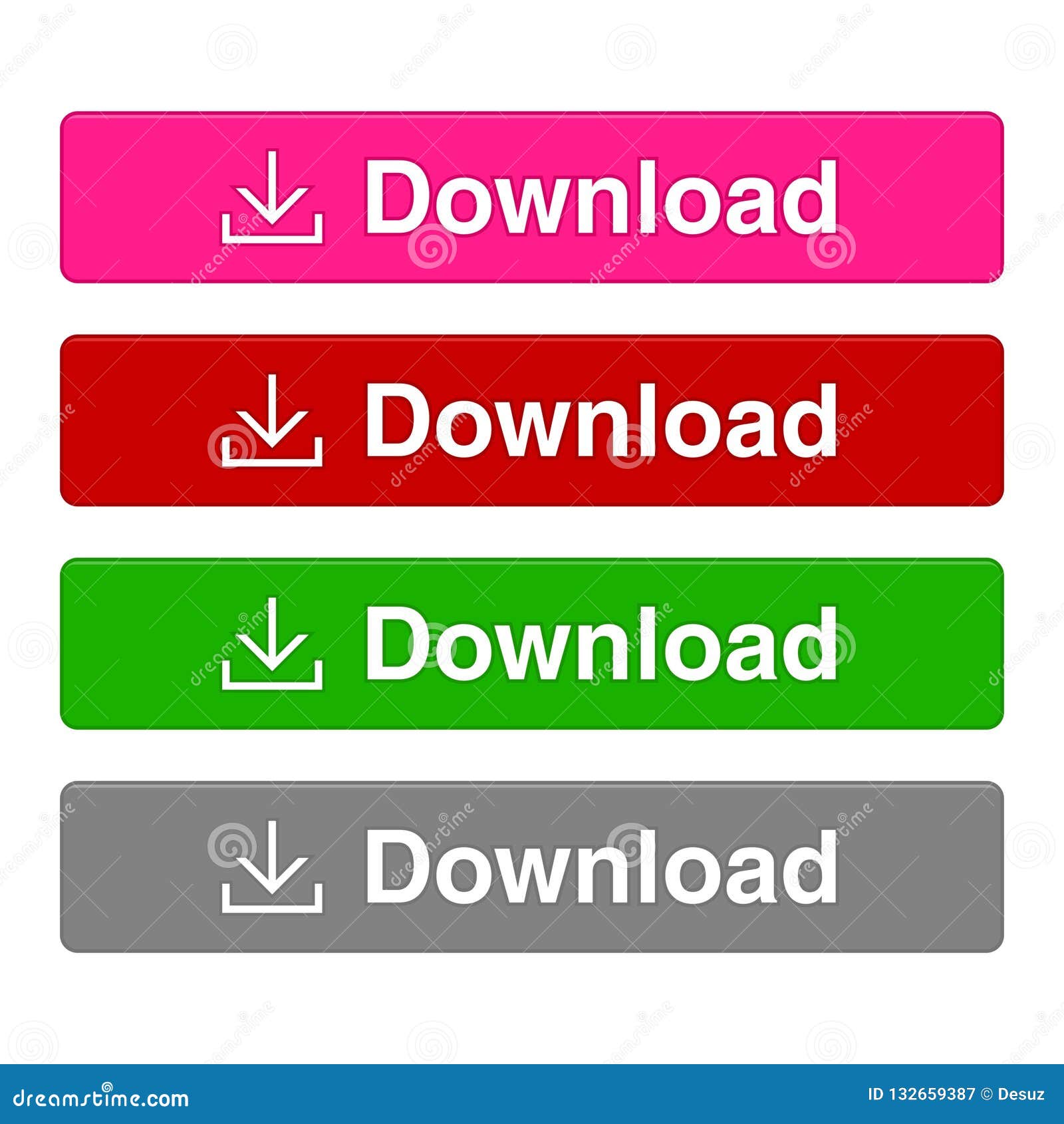 Download Button Set for Website Design. Vector EPS Format. Stock Vector ...