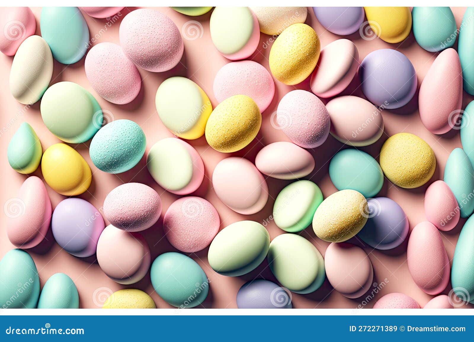 Multi-colored Dragee in Form of Festive Easter Candy Pastel Colors ...