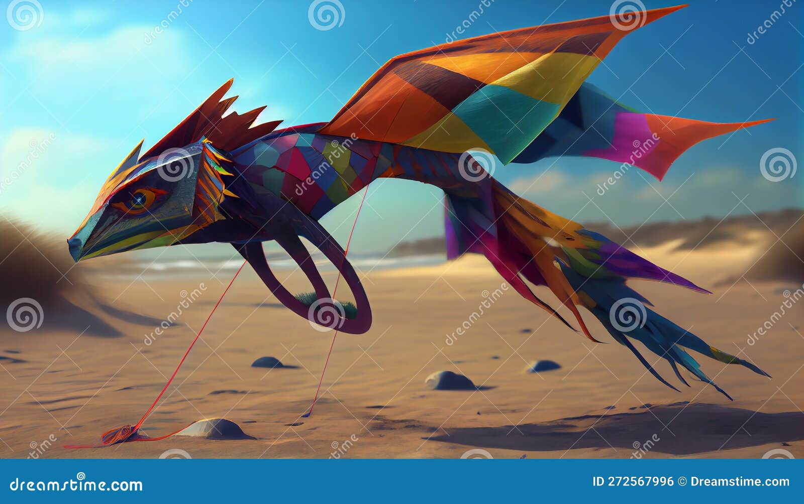 Multi Colored Dragon Flies through Vibrant Nature Landscape ,generative ...