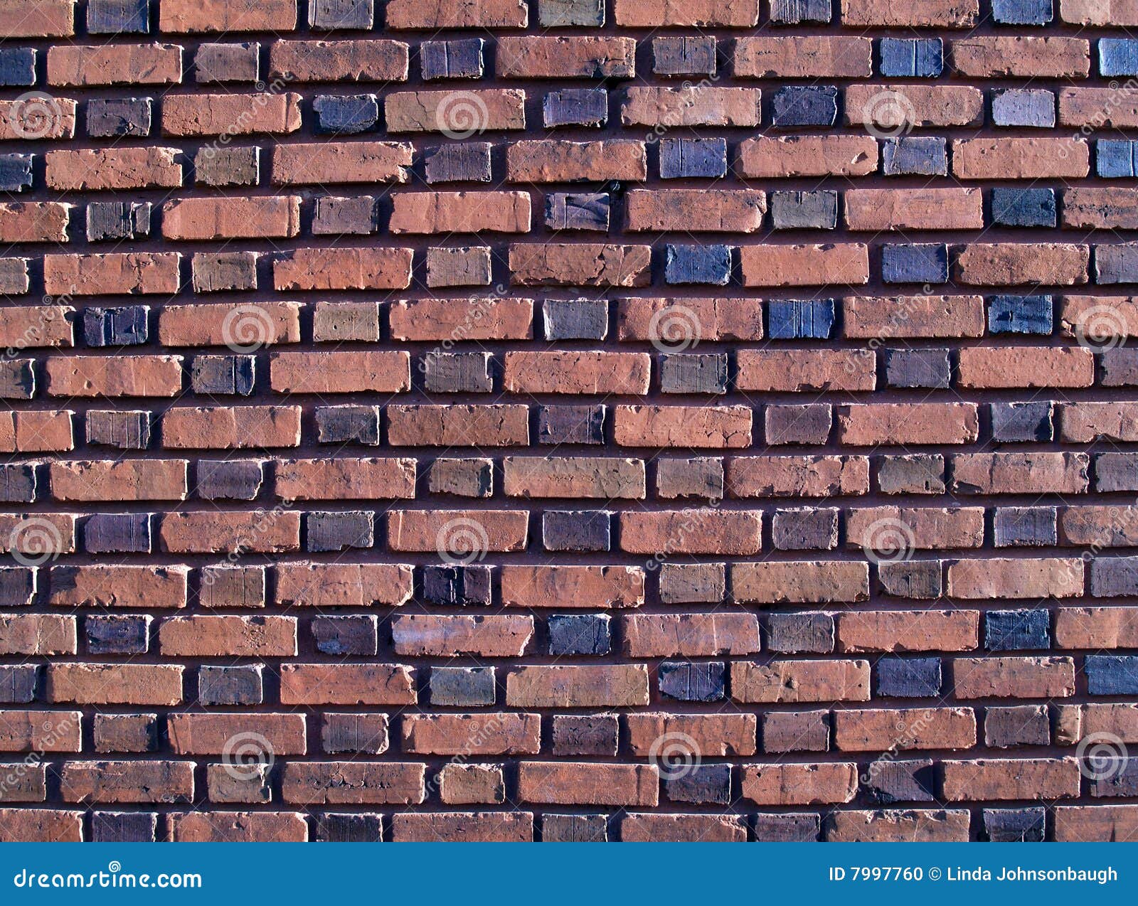 Multi-colored Duo-Sized Brick Wall Picture. Image: 7997760