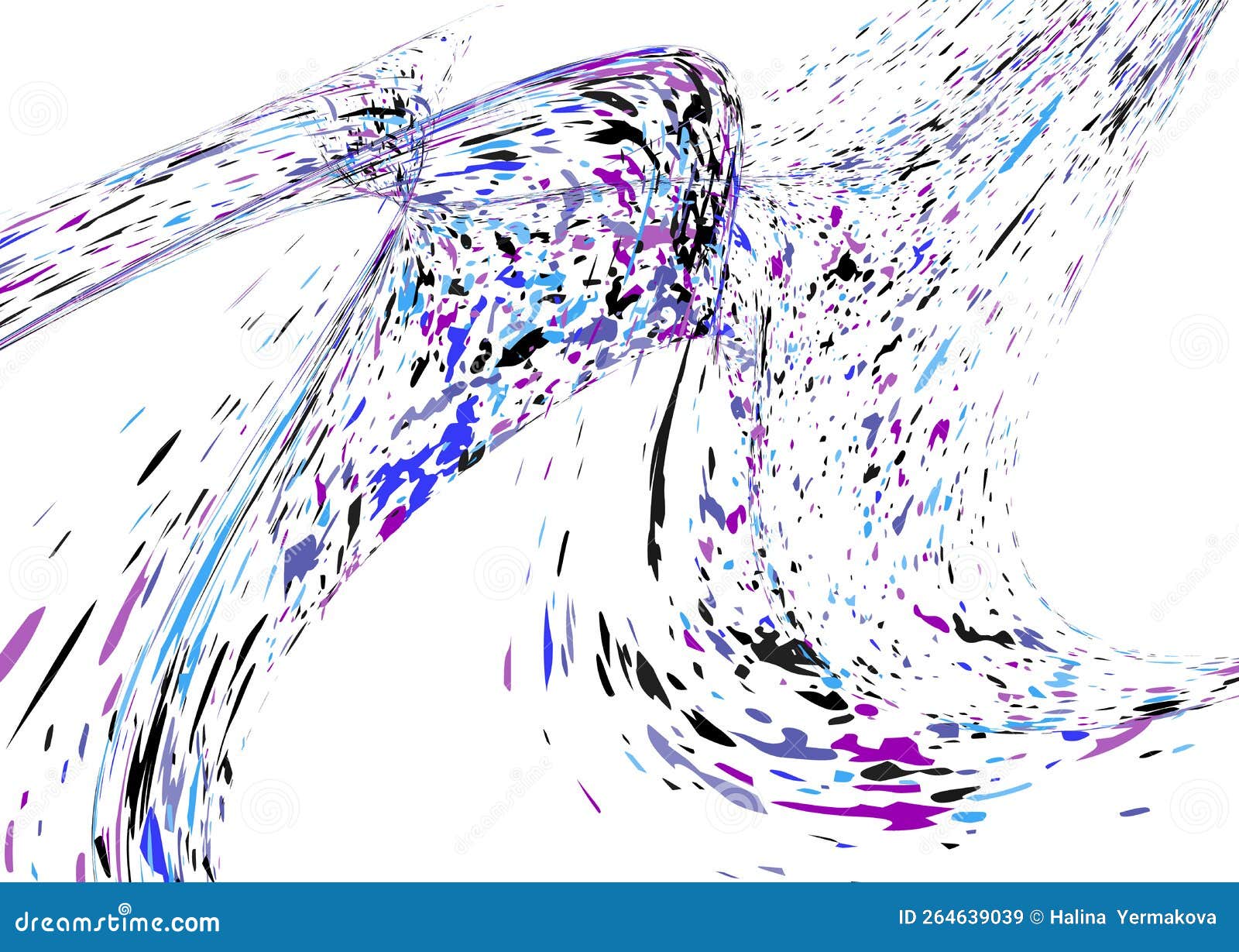 Multi-colored Dust Particles and Debris, Paint Splashes, Strokes are ...