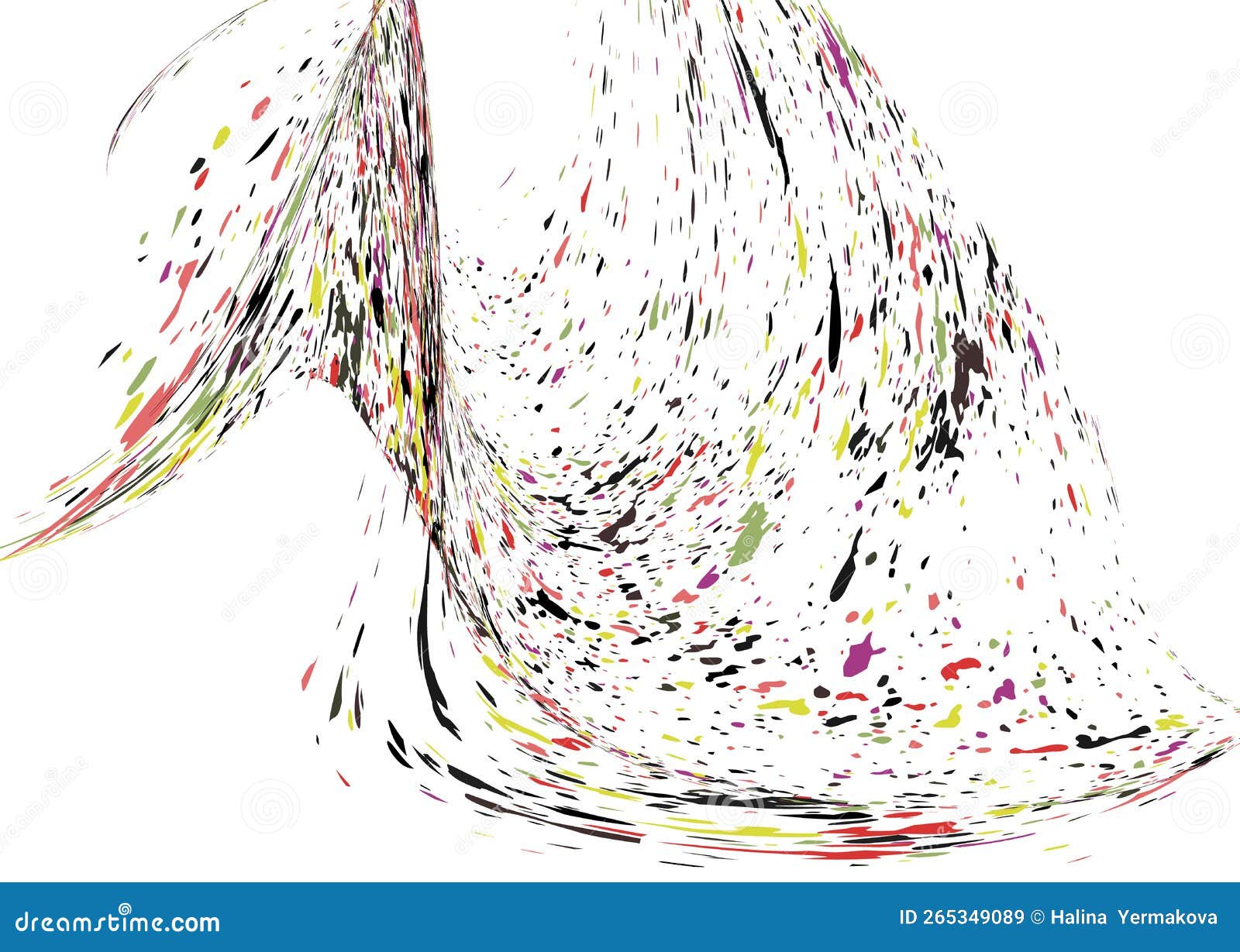 Multi-colored Dust Particles And Debris, Paint Splashes, Strokes Are ...