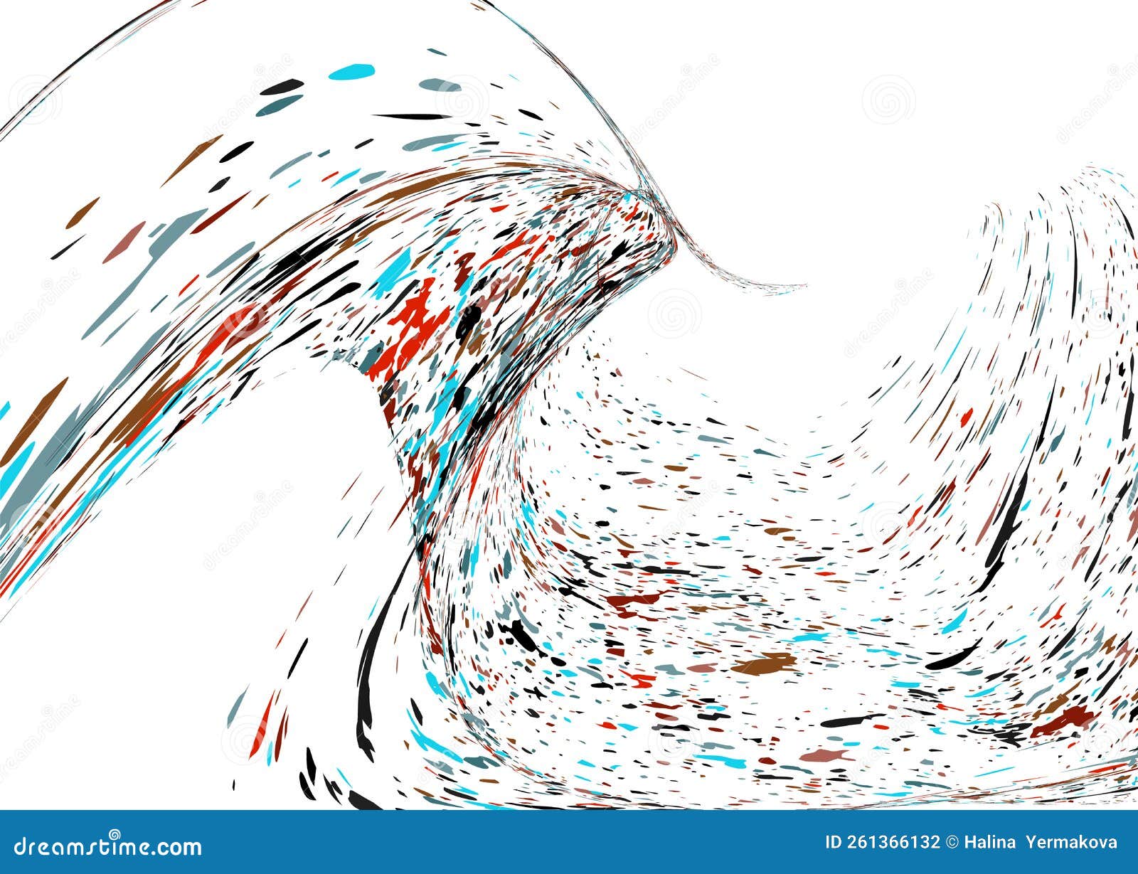 Multi-colored Dust Particles and Debris, Paint Splashes, Strokes are ...