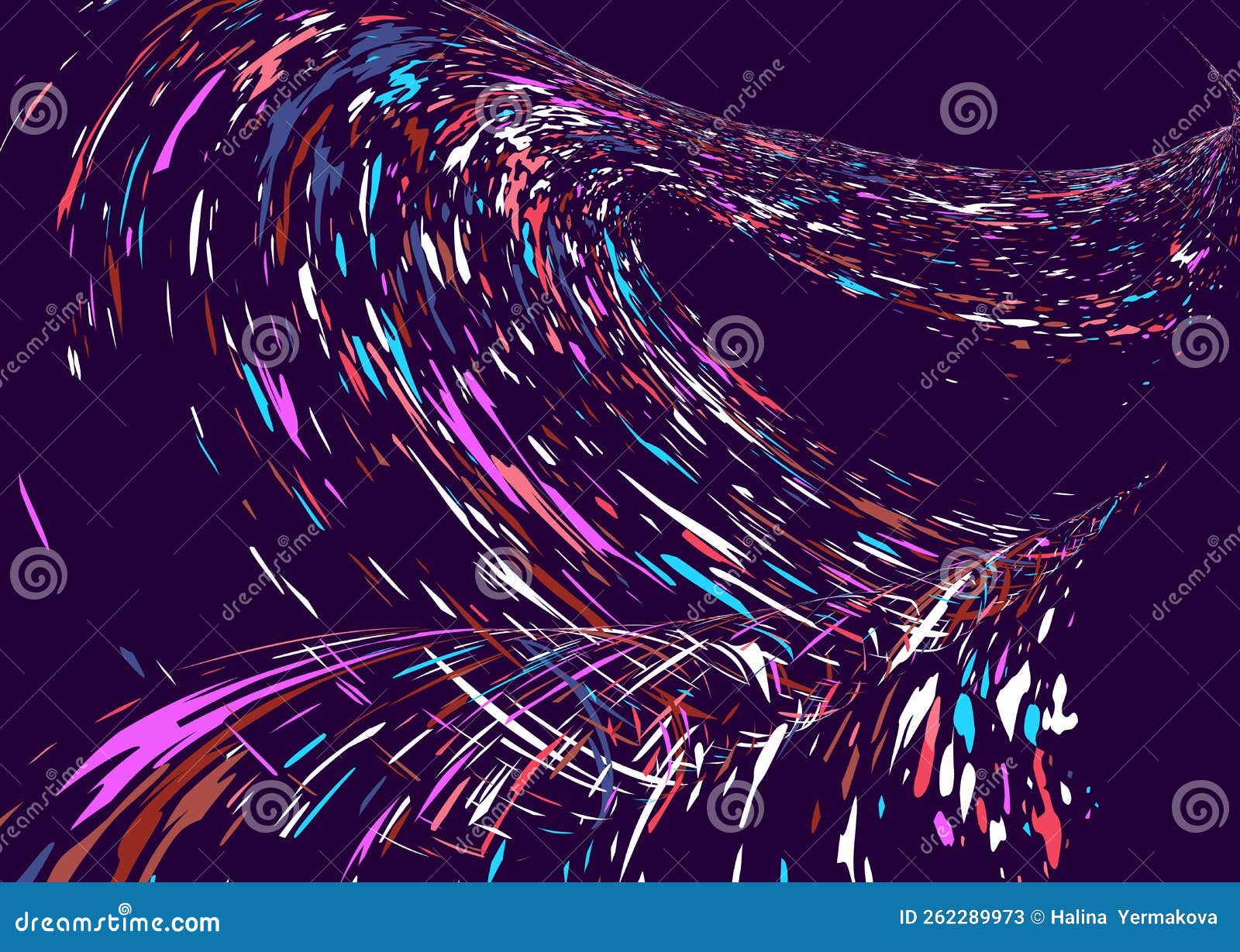 Multi-colored Dust Particles and Debris, Paint Splashes, Strokes are ...