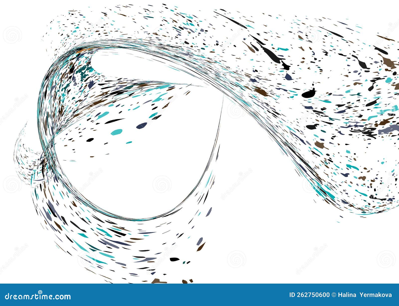 Multi-colored Dust Particles and Debris, Paint Splashes, Strokes are ...