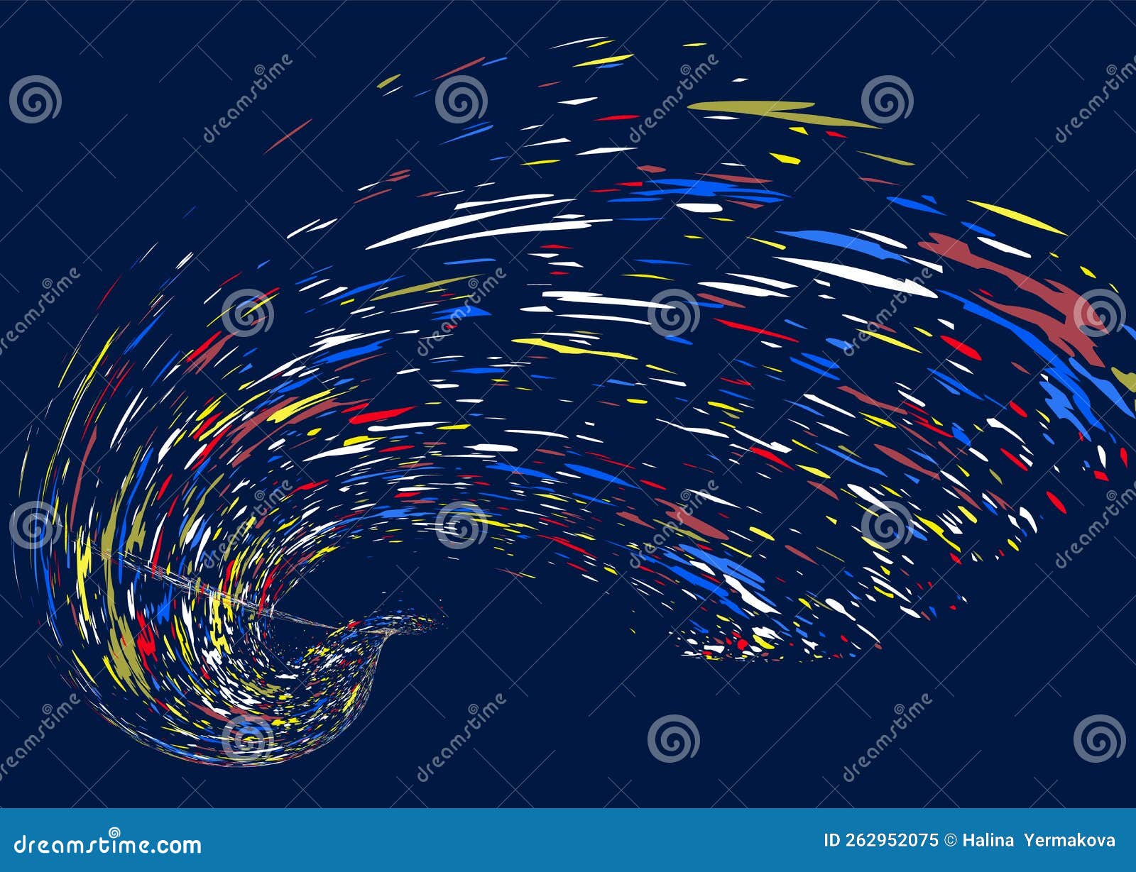 Multi-colored Dust Particles and Debris, Paint Splashes, Strokes are ...