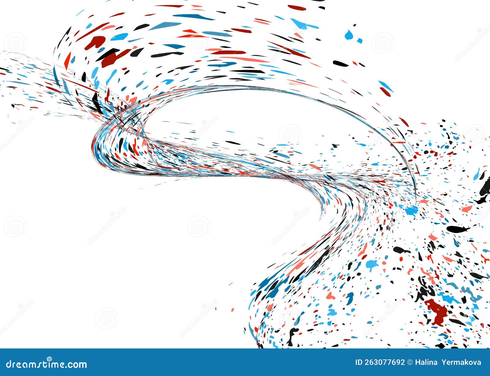 Multi-colored Dust Particles and Debris, Paint Splashes, Strokes are ...
