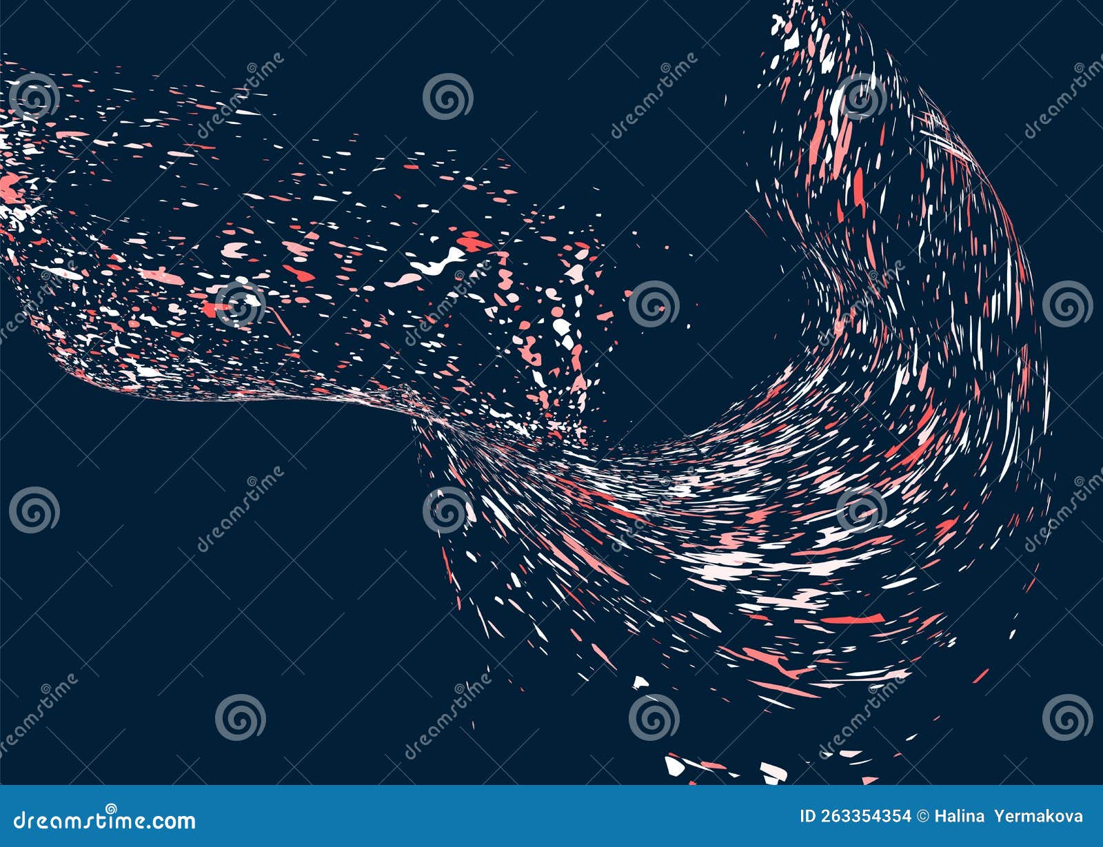 Multi-colored Dust Particles and Debris, Paint Splashes, Strokes are ...