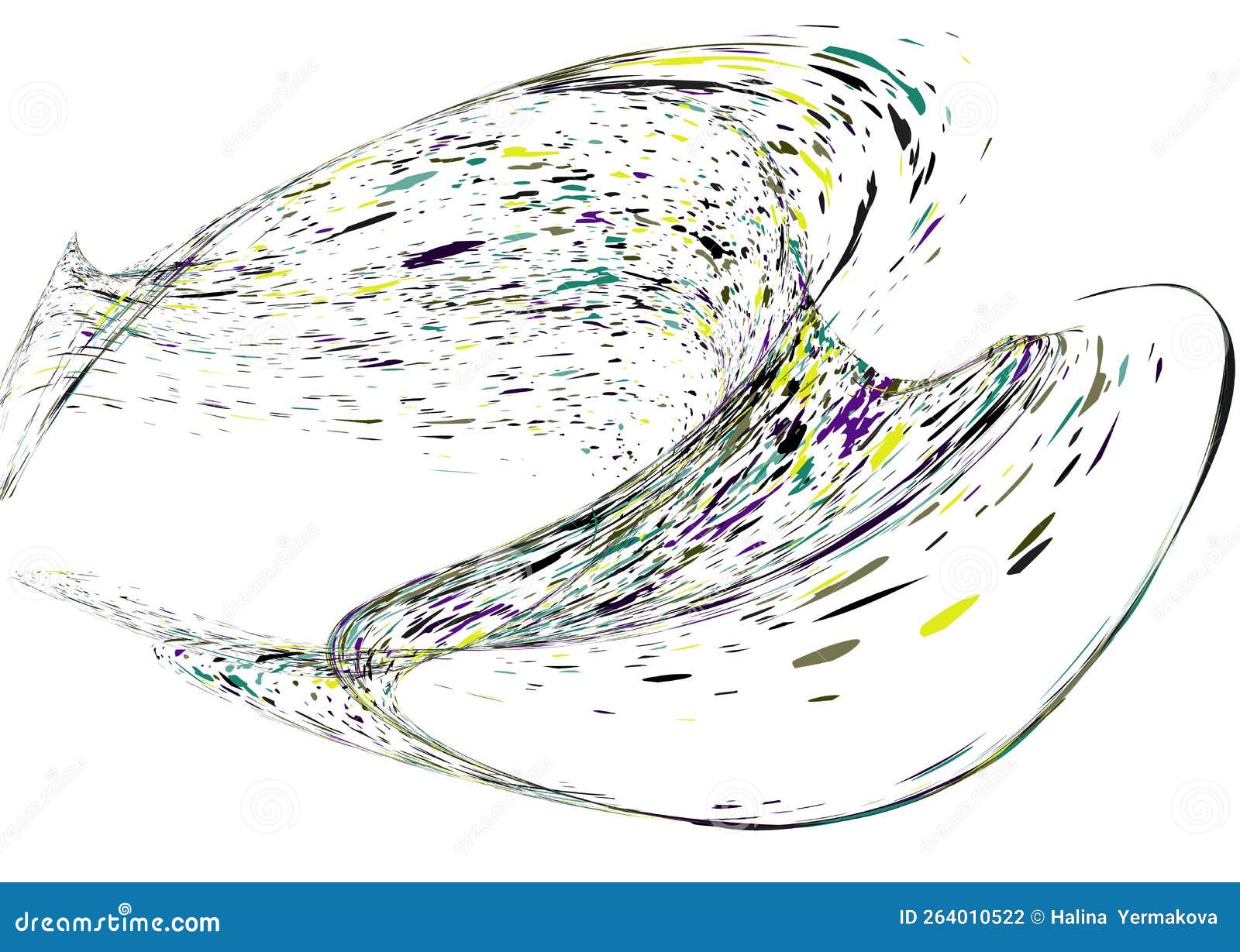 Multi-colored Dust Particles and Debris, Paint Splashes, Strokes are ...