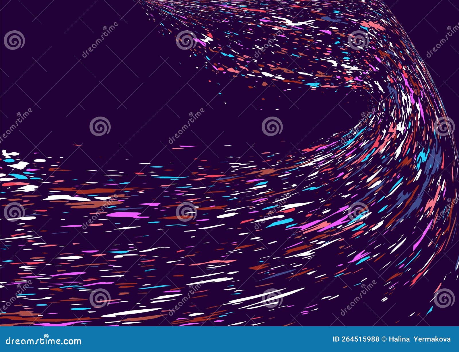 Multi-colored Dust Particles and Debris, Paint Splashes, Strokes are ...