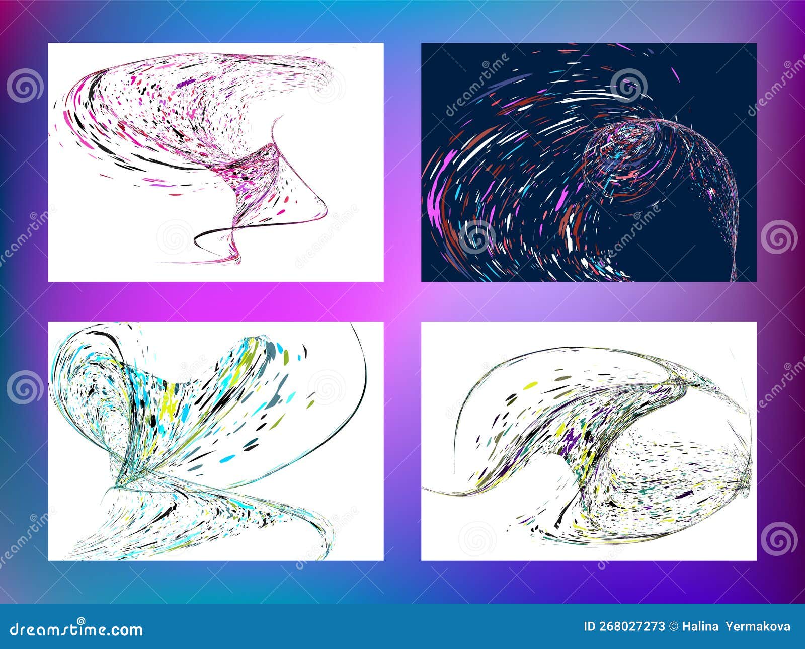 Multi-colored Dust Particles And Debris, Paint Splashes, Strokes Are ...