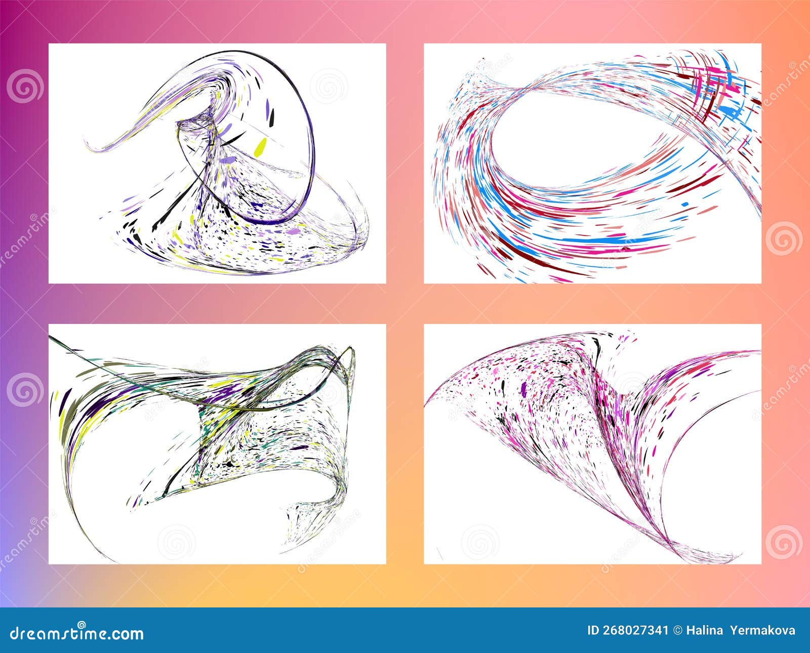 Multi-colored Dust Particles And Debris, Paint Splashes, Strokes Are ...