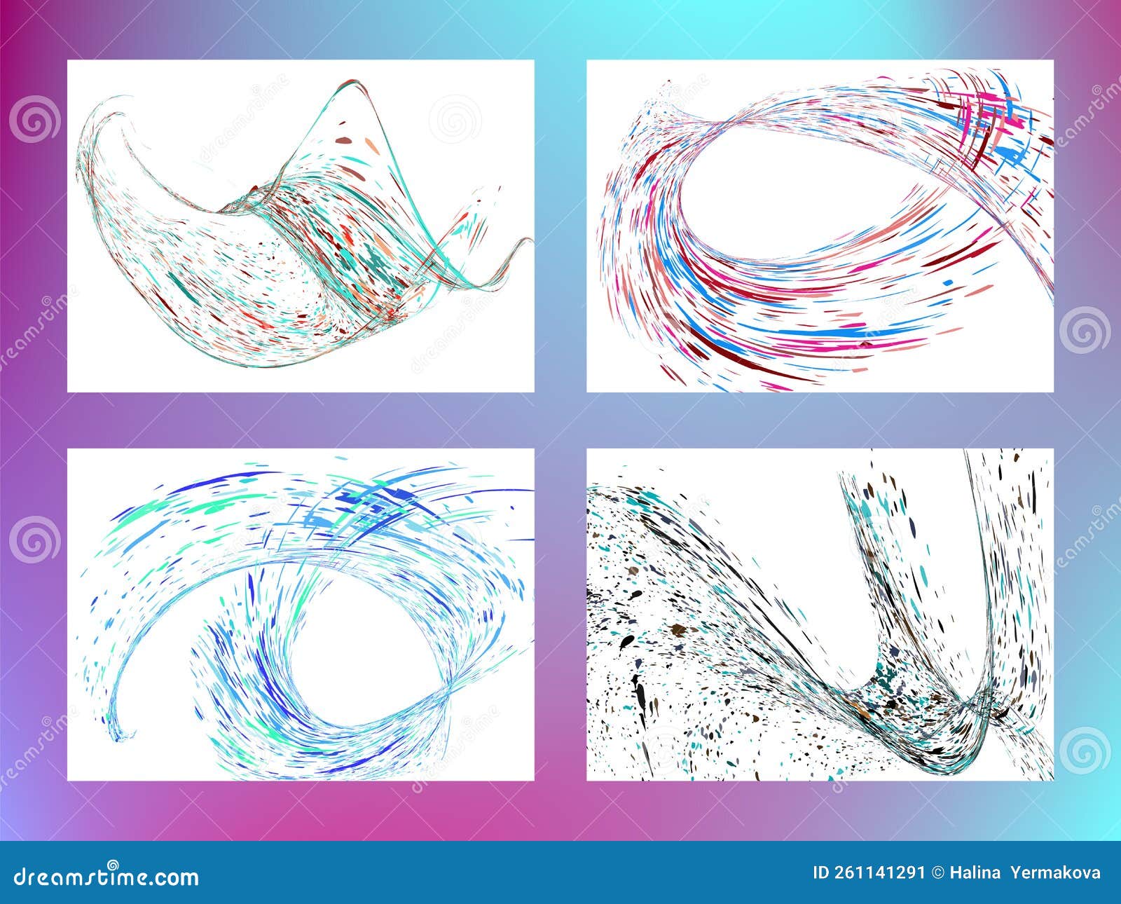 Multi-colored Dust Particles and Debris, Paint Splashes, Strokes are ...