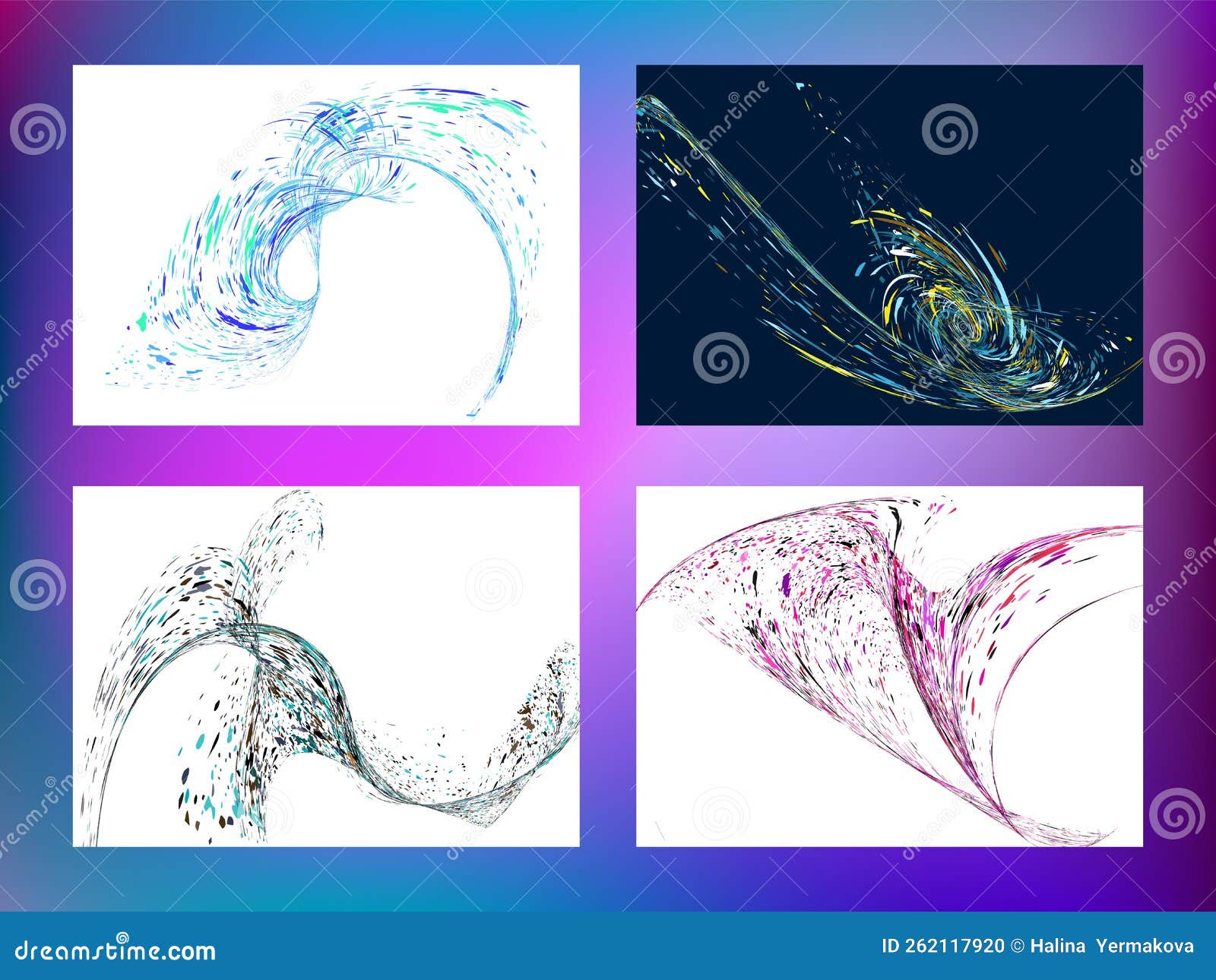 Multi-colored Dust Particles And Debris, Paint Splashes, Strokes Are ...