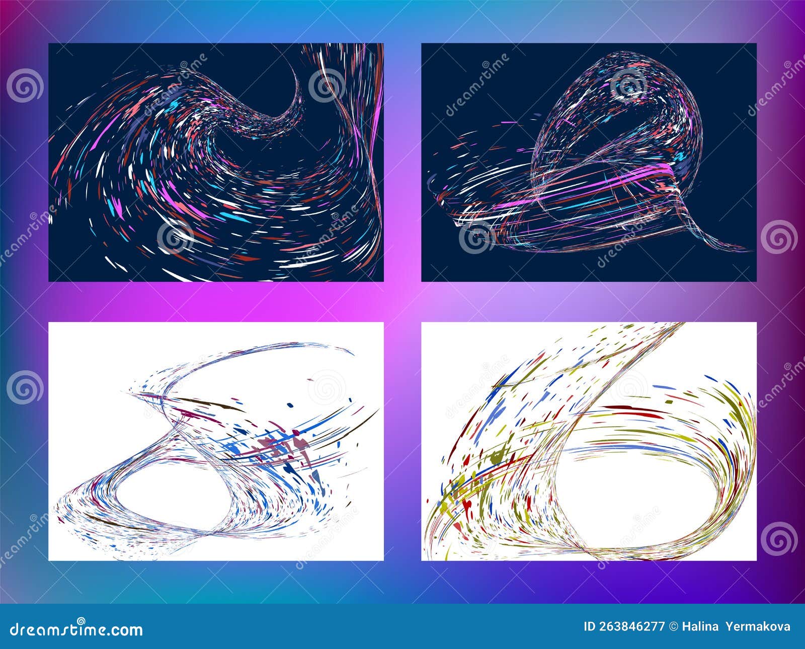 Multi-colored Dust Particles And Debris, Paint Splashes, Strokes Are ...