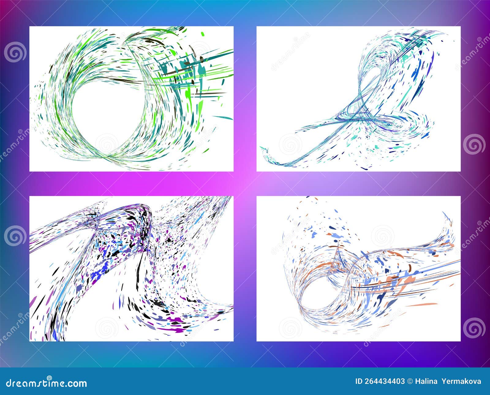 Multi-colored Dust Particles And Debris, Paint Splashes, Strokes Are ...