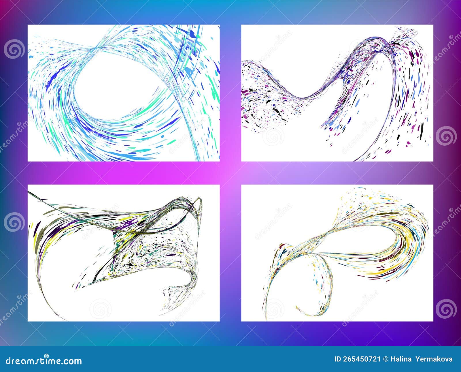 Multi-colored Dust Particles and Debris, Paint Splashes, Strokes are ...