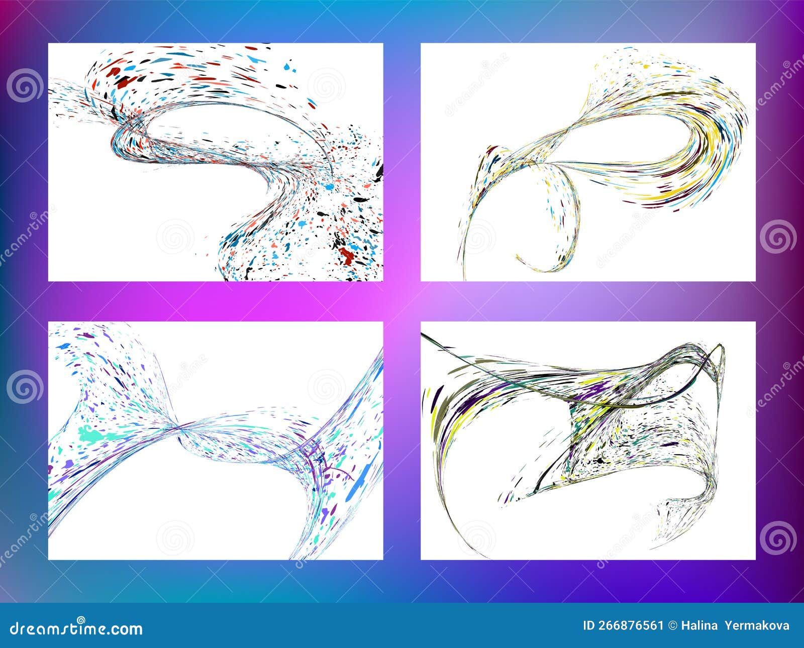 Multi-colored Dust Particles And Debris, Paint Splashes, Strokes Are ...