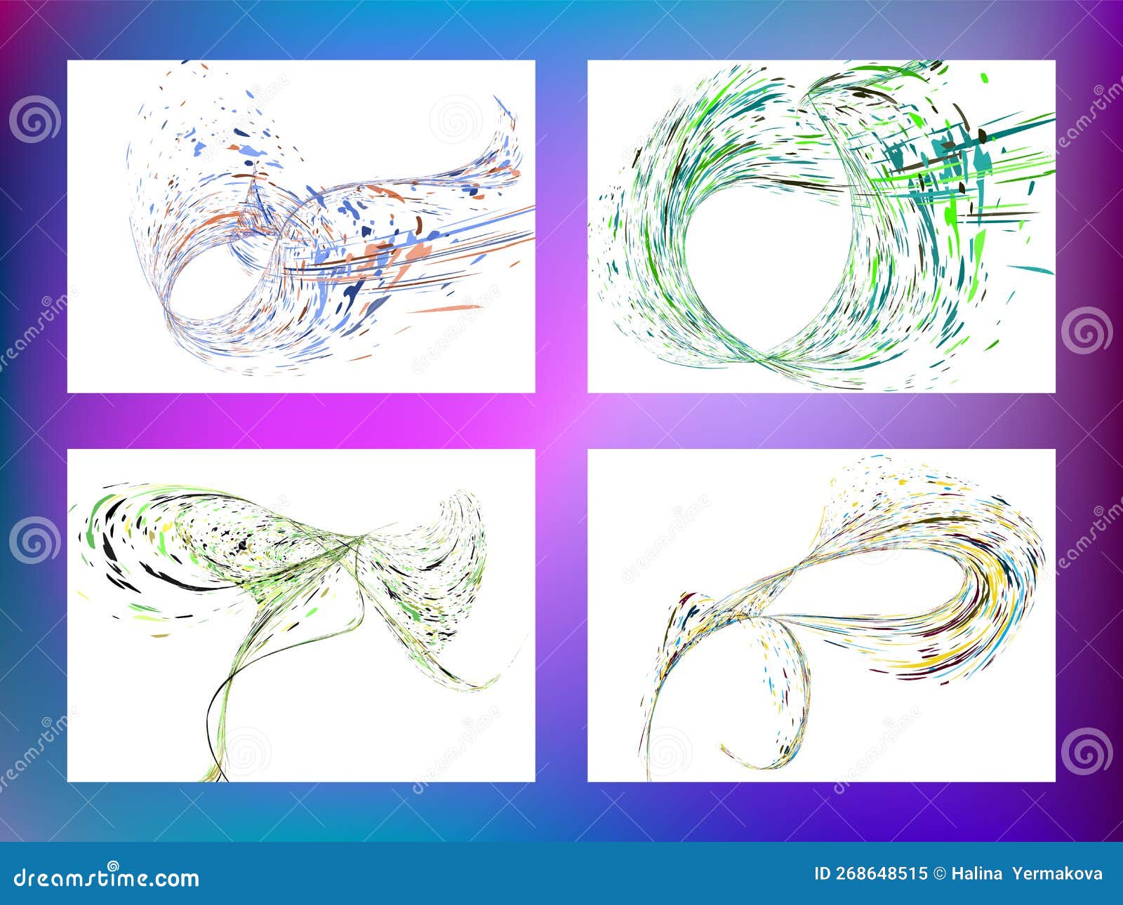 Multi-colored Dust Particles and Debris, Paint Splashes, Strokes are ...