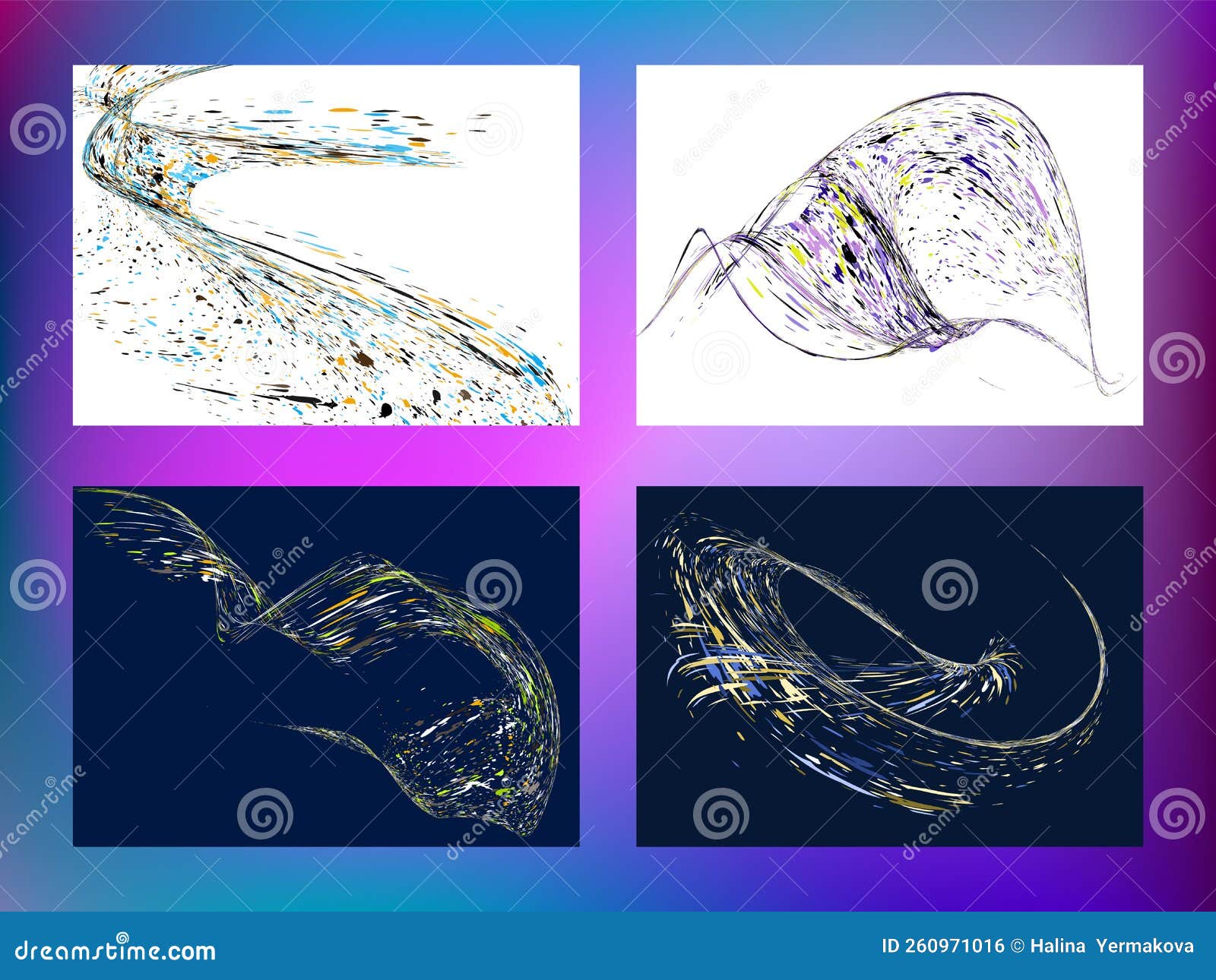 Multi-colored Dust Particles And Debris, Paint Splashes, Strokes Are ...