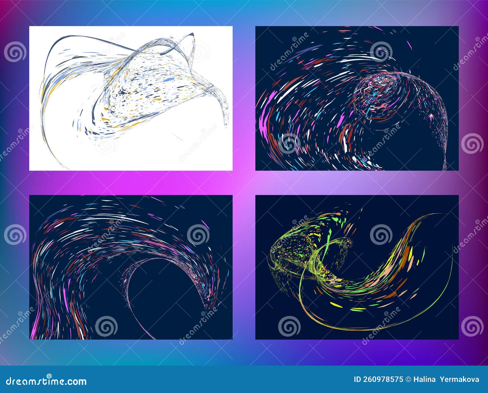 Multi-colored Dust Particles and Debris, Paint Splashes, Strokes are ...