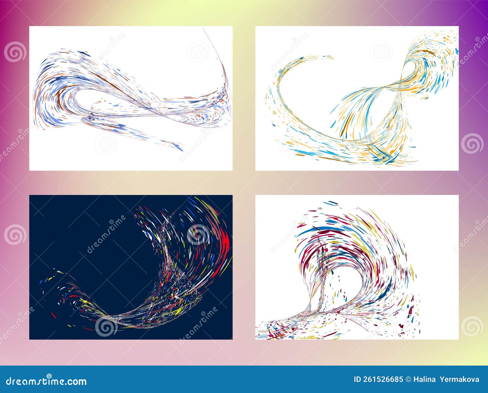 Multi-colored Dust Particles And Debris, Paint Splashes, Strokes Are ...