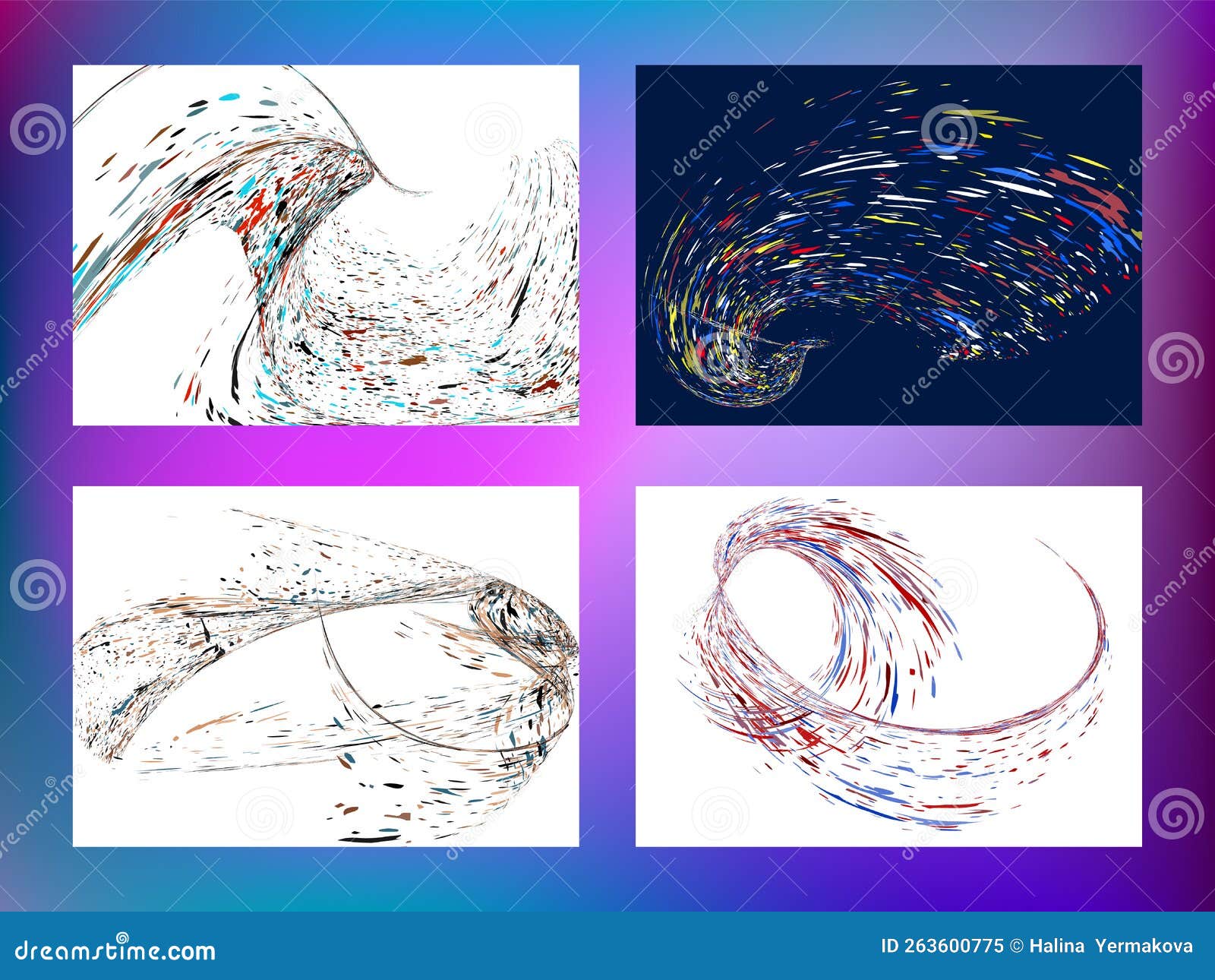 Multi-colored Dust Particles And Debris, Paint Splashes, Strokes Are ...