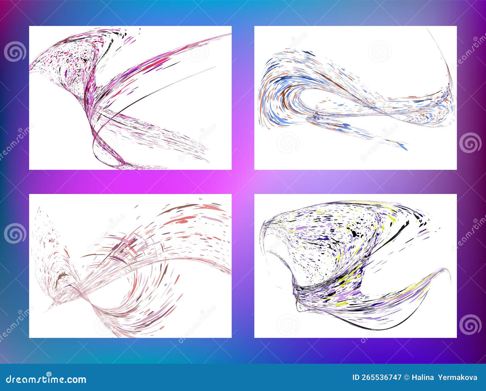 Multi-colored Dust Particles And Debris, Paint Splashes, Strokes Are ...