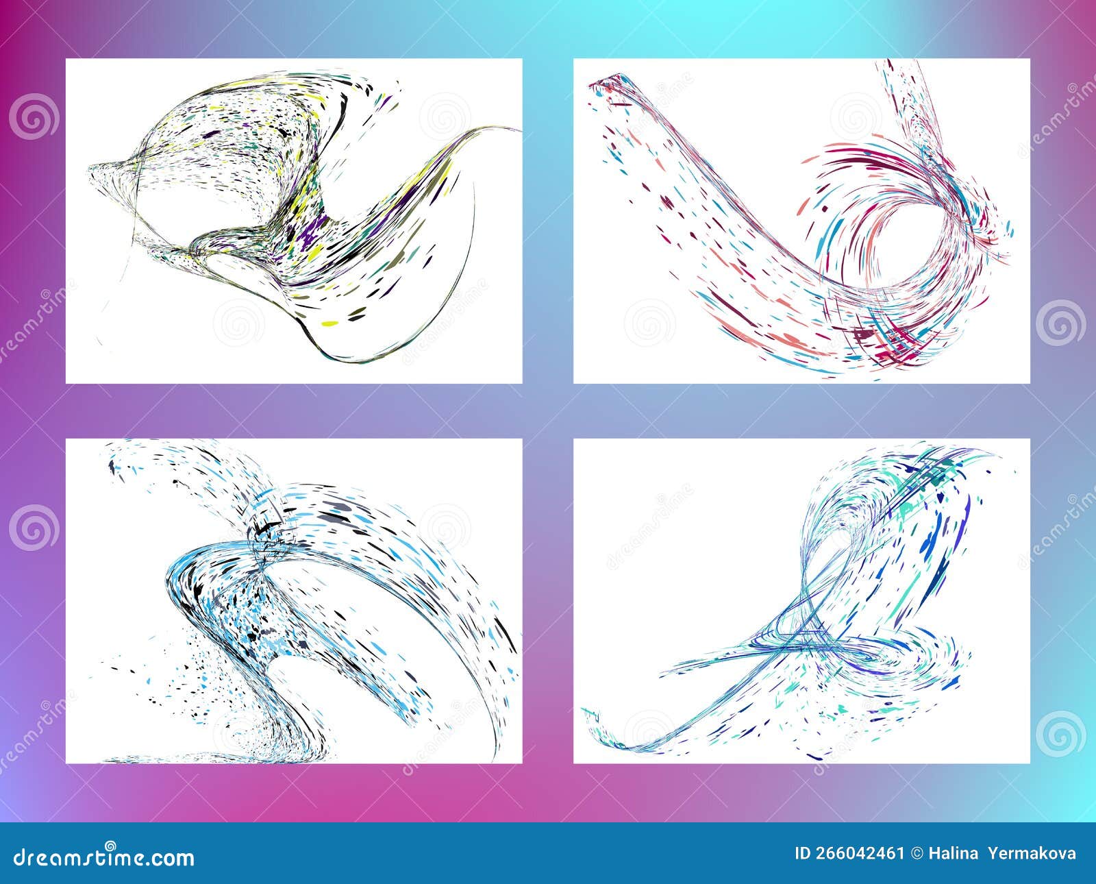 Multi-colored Dust Particles and Debris, Paint Splashes, Strokes are ...