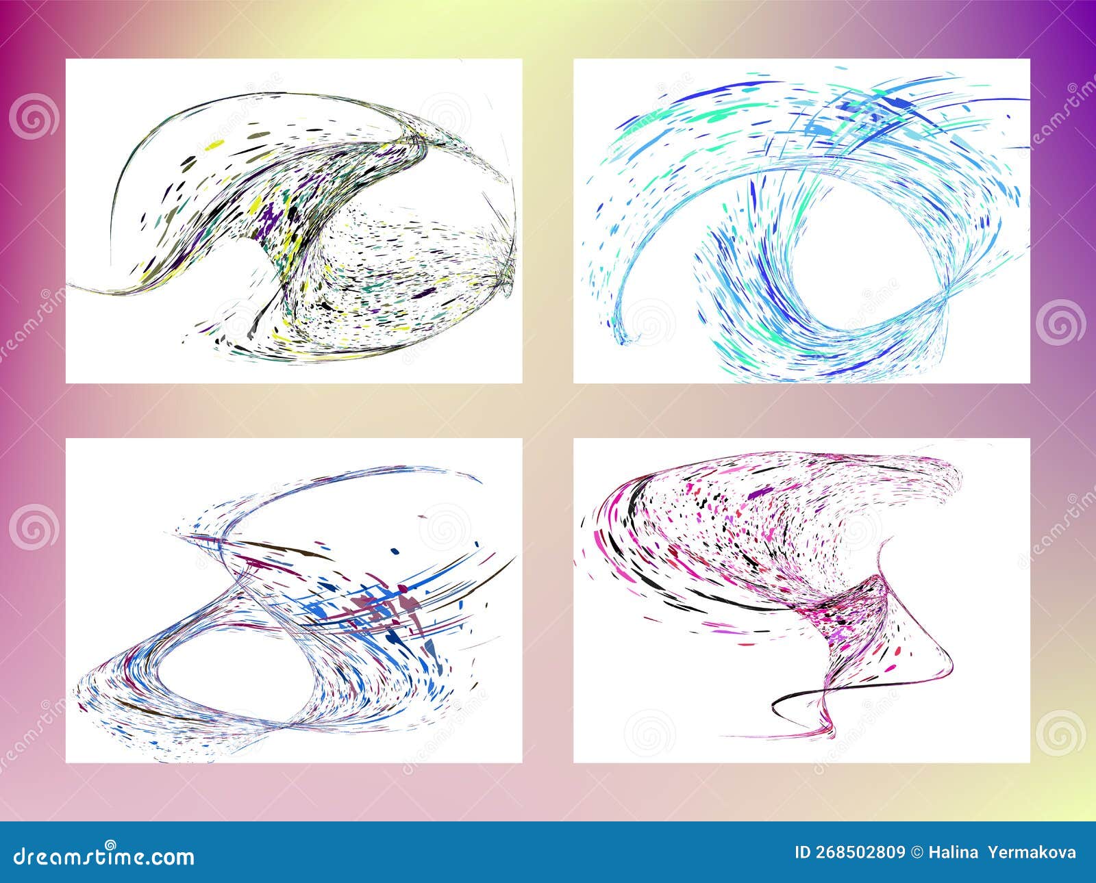 Multi-colored Dust Particles And Debris, Paint Splashes, Strokes Are ...