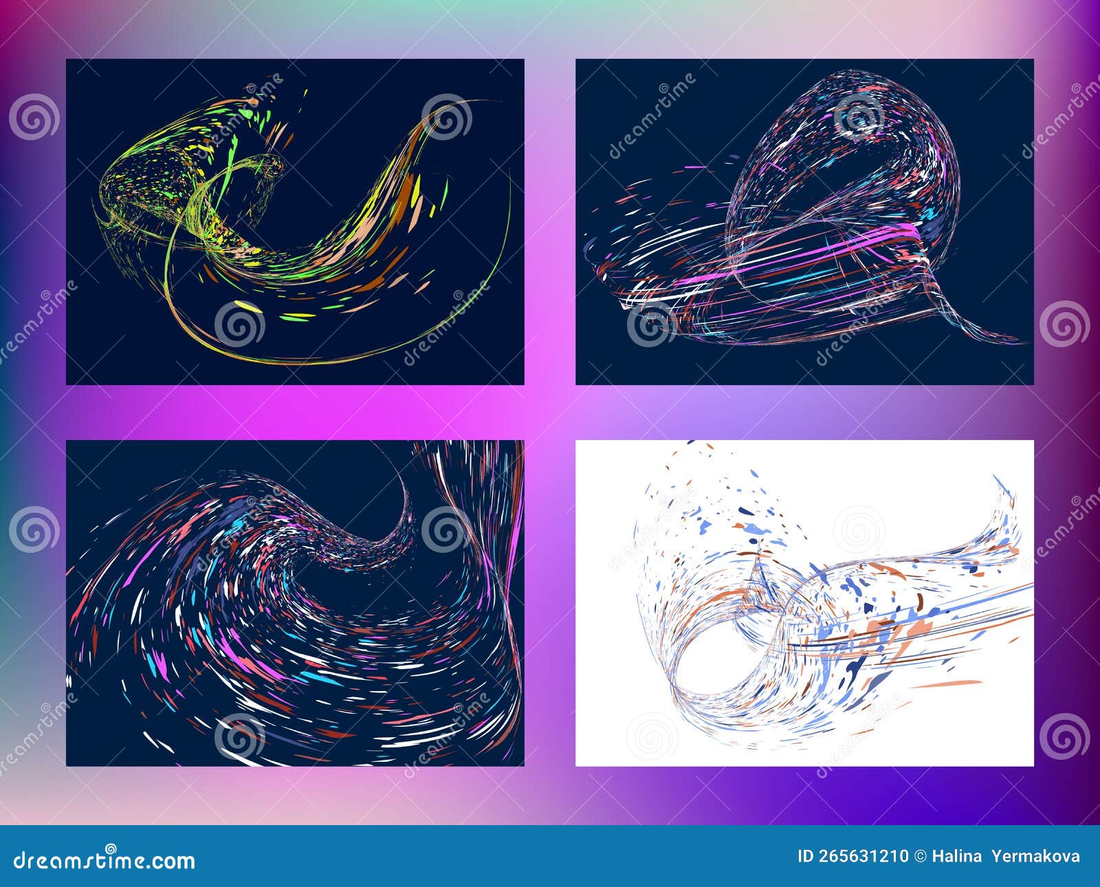 Multi-colored Dust Particles and Debris, Paint Splashes, Strokes are ...