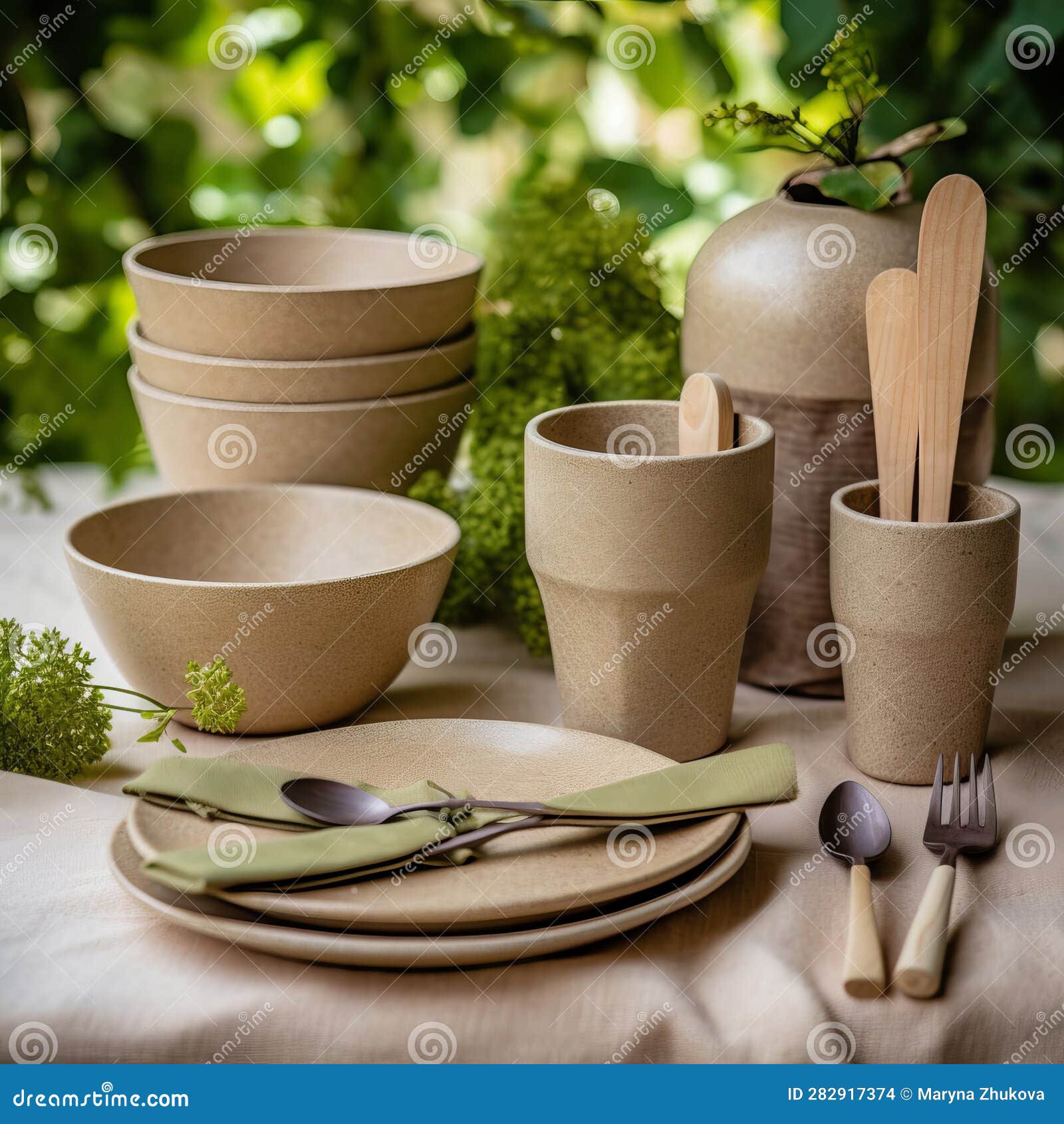 Multi-colored Earthenware, Decorative Plate Set for Food. Eco-friendly ...