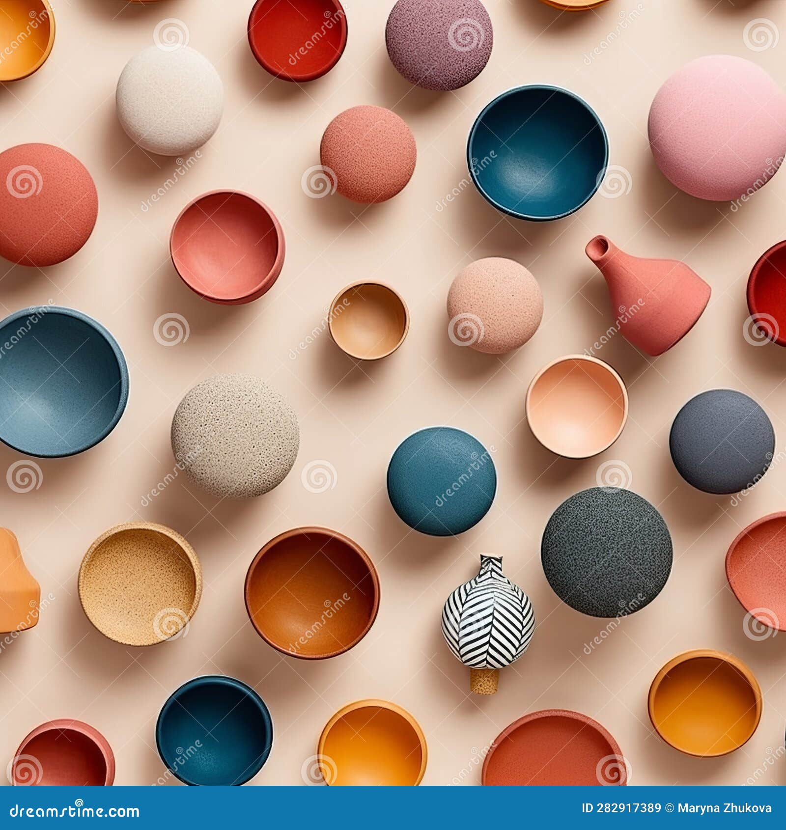 Multi-colored Earthenware, Decorative Plate Set for Food. Eco-friendly ...