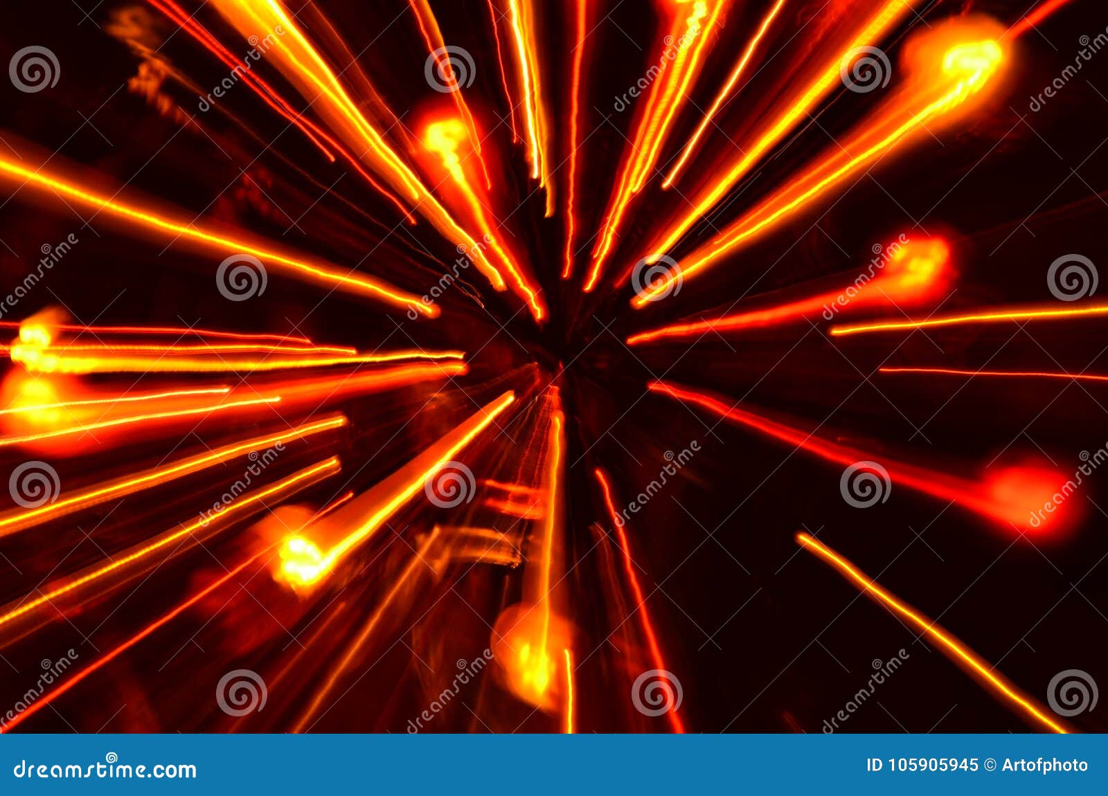 Multi-colored Explosion of Lights. Stock Image - Image of design, beam ...