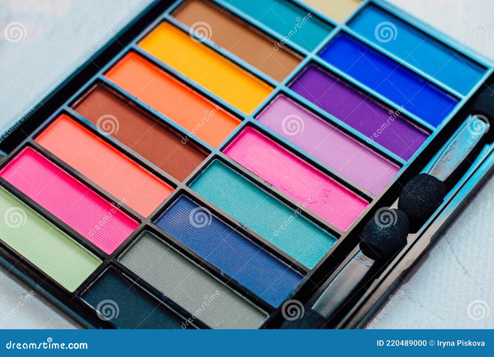 Multi-colored Eyeshadow Palette. Make-up for the Eyelids. Stock Photo ...