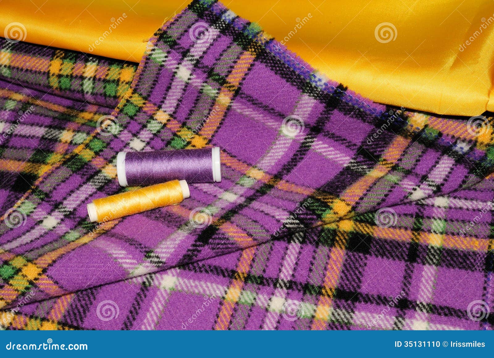 Multi-colored Fabrics for Sewing Stock Photo - Image of checkered ...