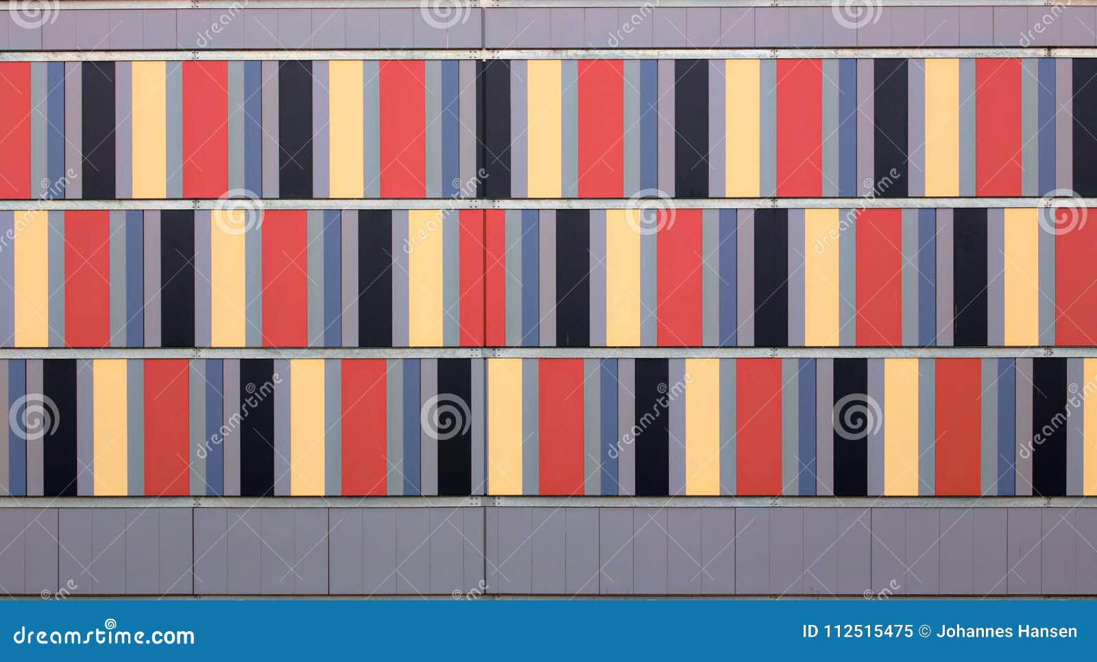 Multi Colored Facade of a Modern Building Stock Image - Image of metal ...