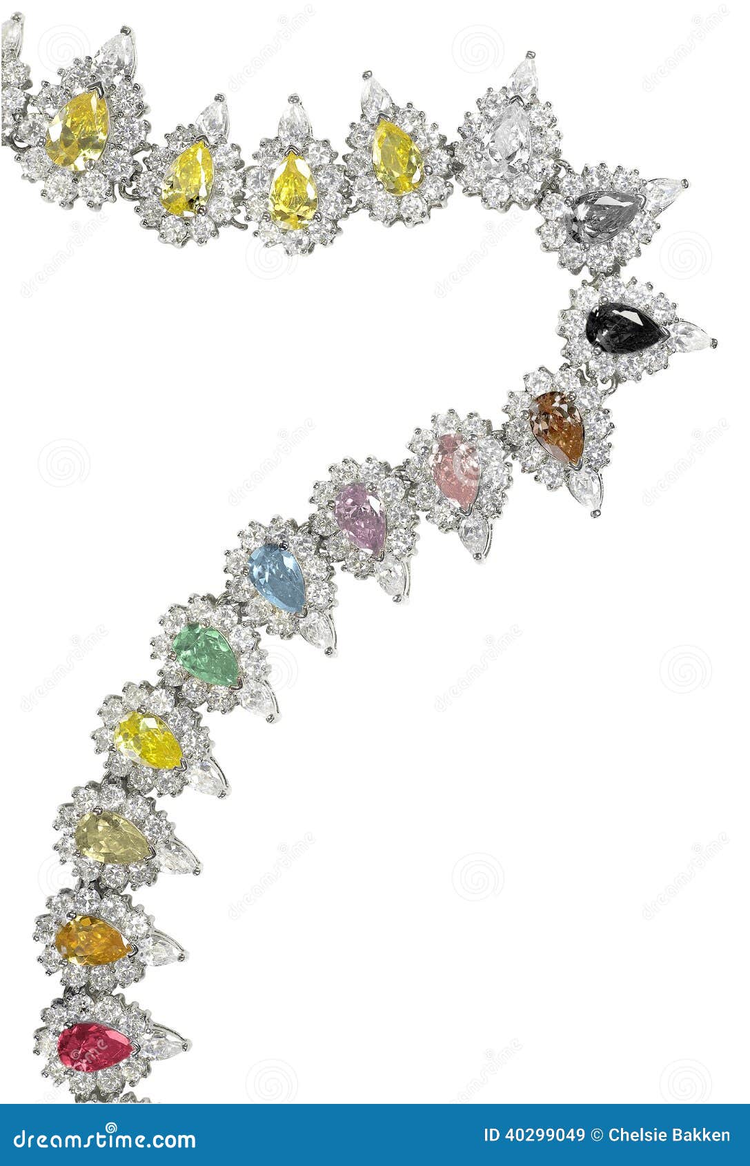 Multi Colored Fancy Diamond Necklace Stock Image - Image of beautiful ...