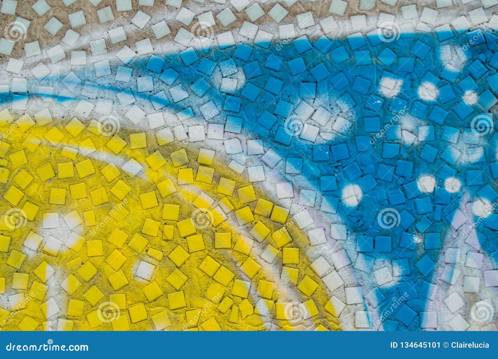 Multi-colored Fantasy Pattern on the Wall of the Mosaic, the Background ...