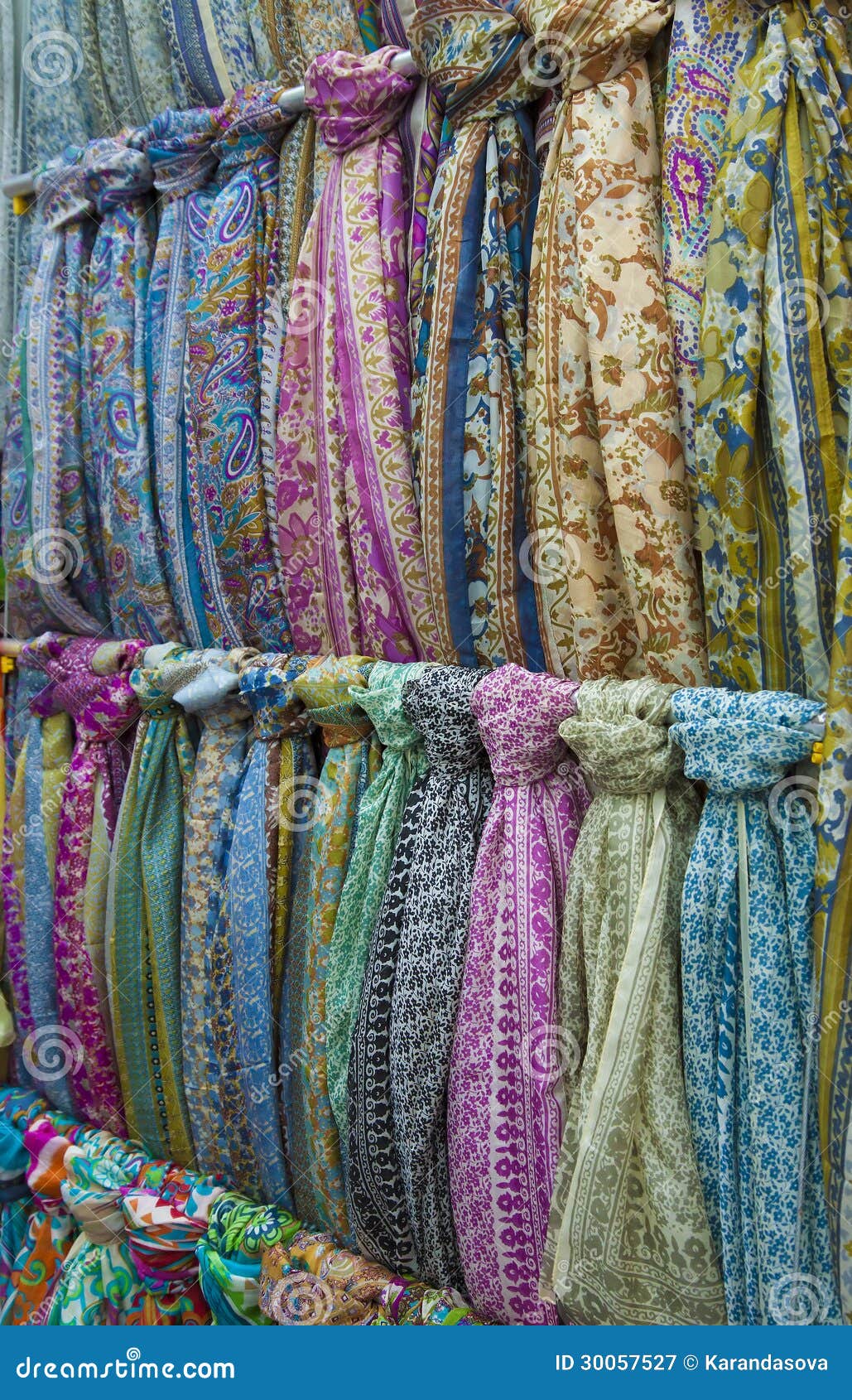 Multi-colored scarfs stock image. Image of backgrounds - 30057527
