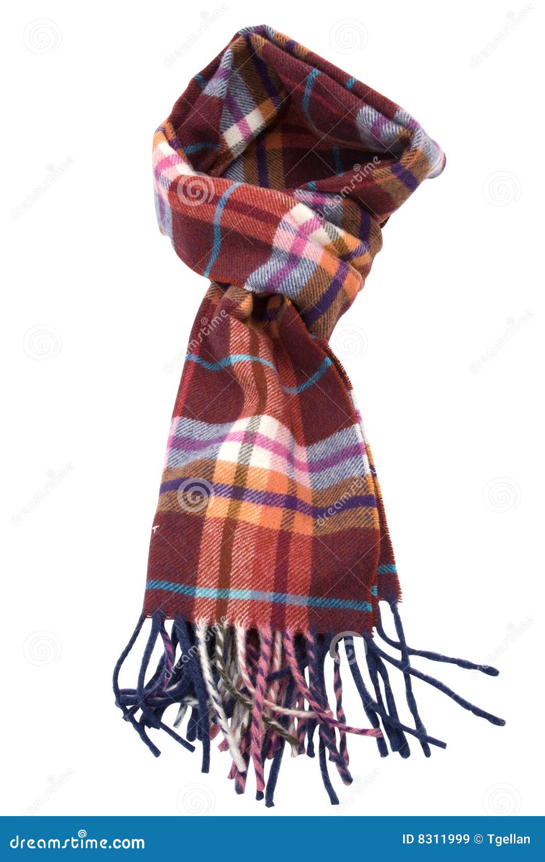 Multi-colored Fashionable Woolen Scarf Stock Image - Image of orange ...