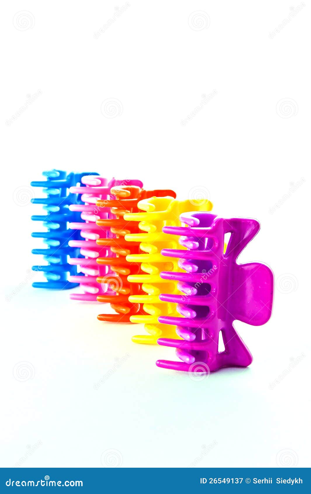 Multi-colored Fasteners for Hair Stock Image - Image of clothespin ...