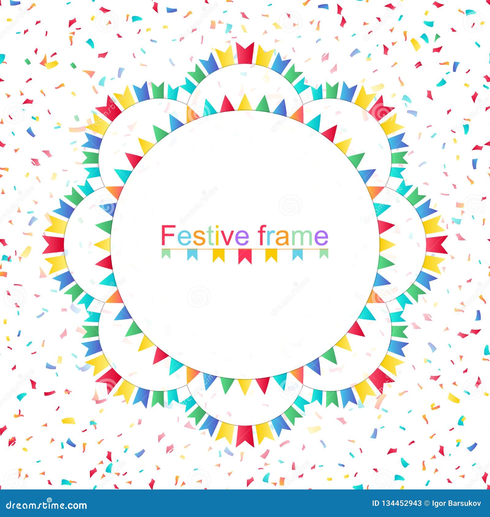 Multi-colored Festive Frame Stock Vector - Illustration of fair ...