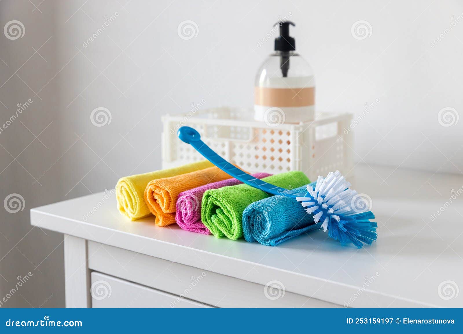 Multi-colored Fiber Cloths for Dusting Stock Image - Image of adhesive ...