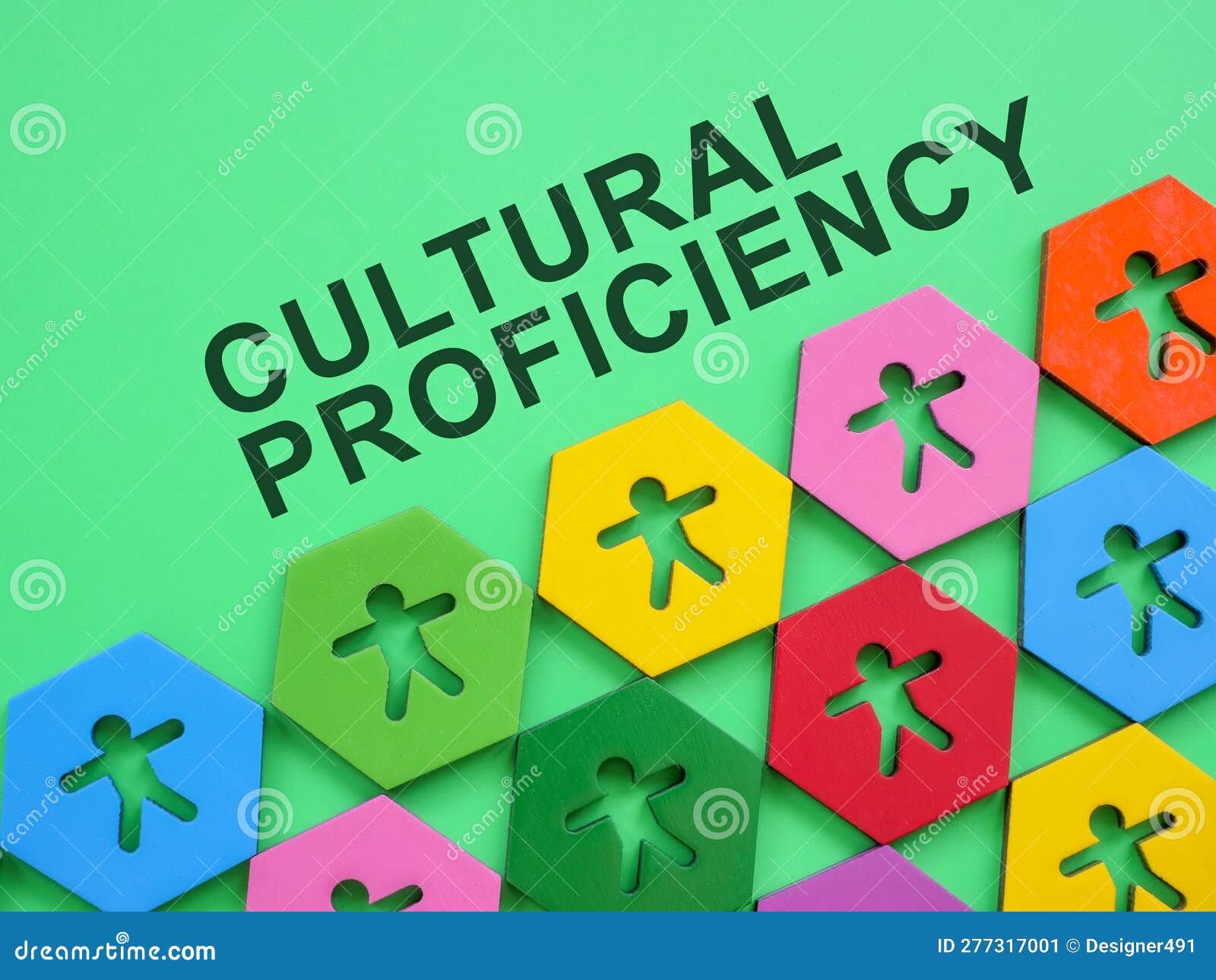 Multi Colored Figurines and Inscription Cultural Proficiency. Stock ...