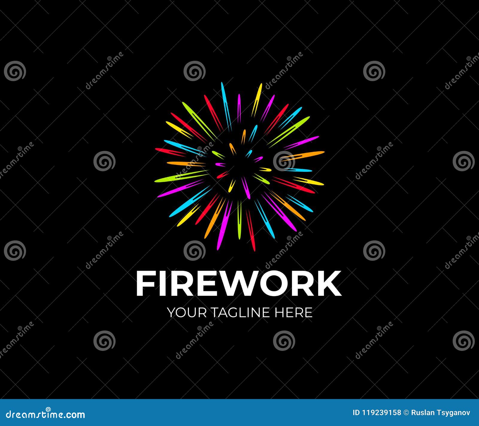 Firework Logo Inspiration. Firework Logo Concept Vector | CartoonDealer ...