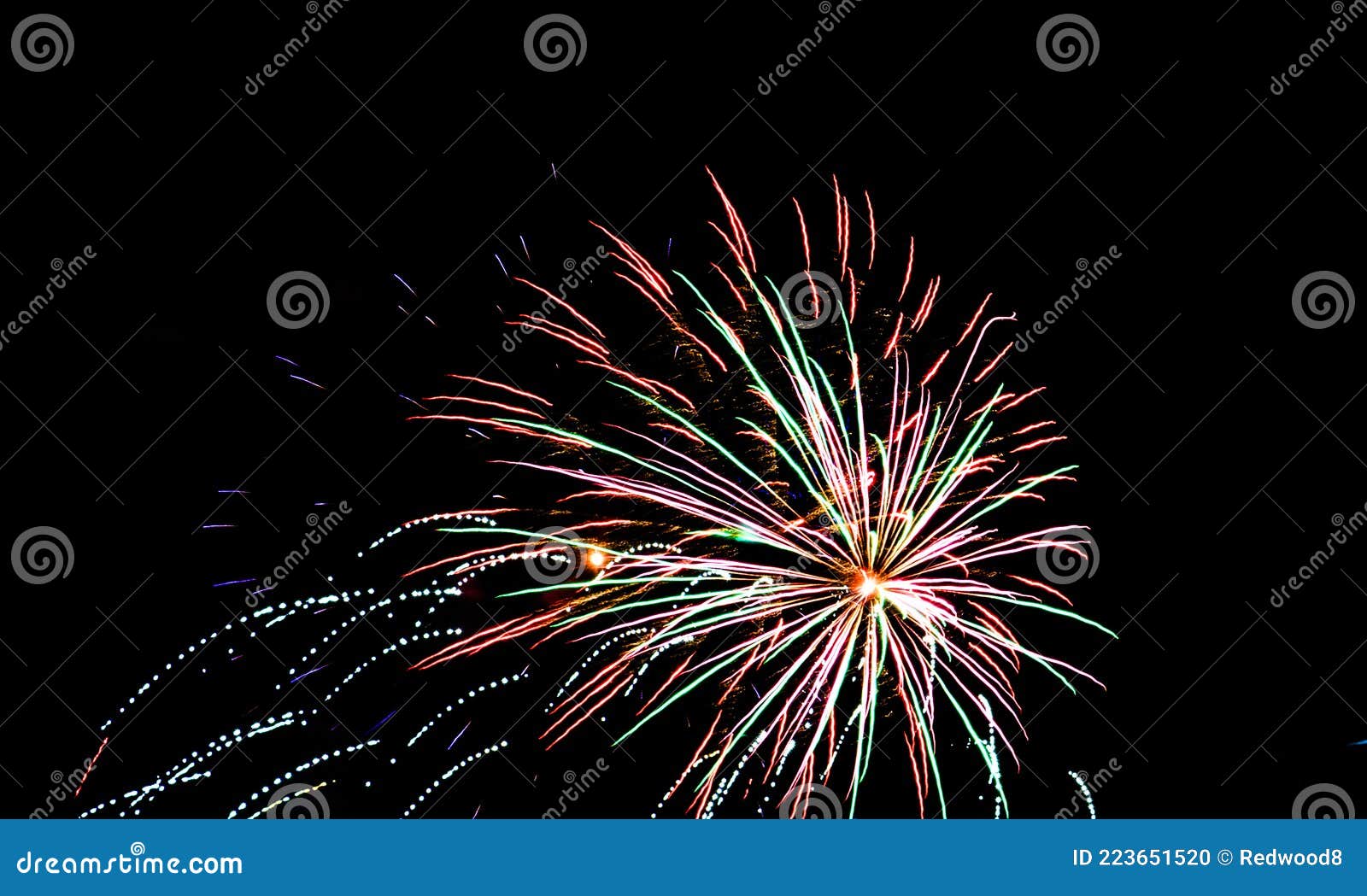 Multi Colored Fireworks Burst Stock Photo - Image of large, multi ...