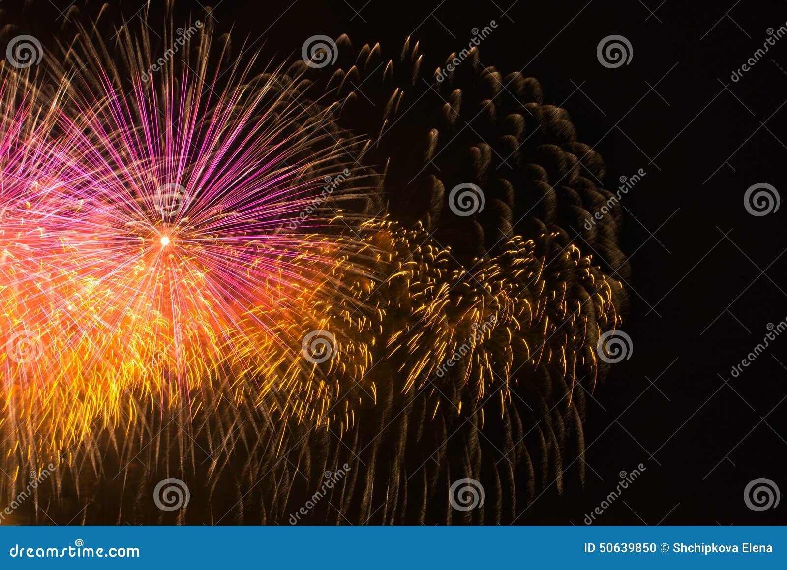 Multi-colored fireworks stock photo. Image of year, celebrate - 50639850
