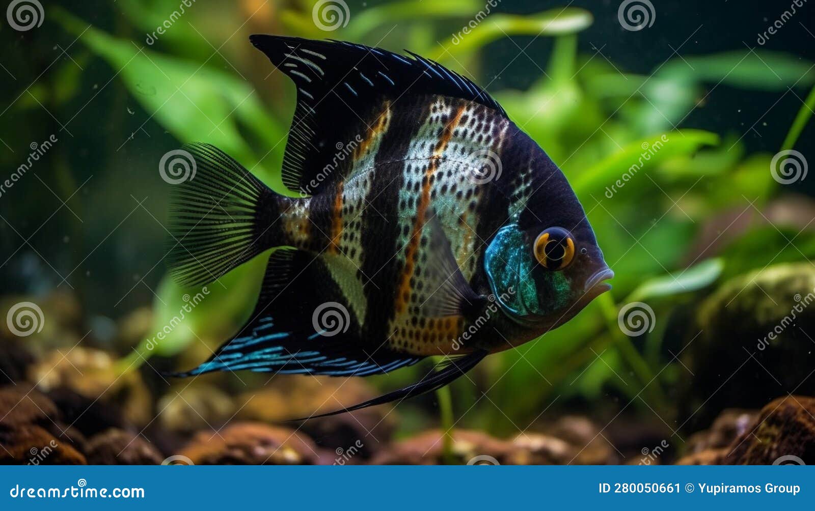 Multi Colored Fish Swim in Close Up View of Tropical Reef Generated by ...